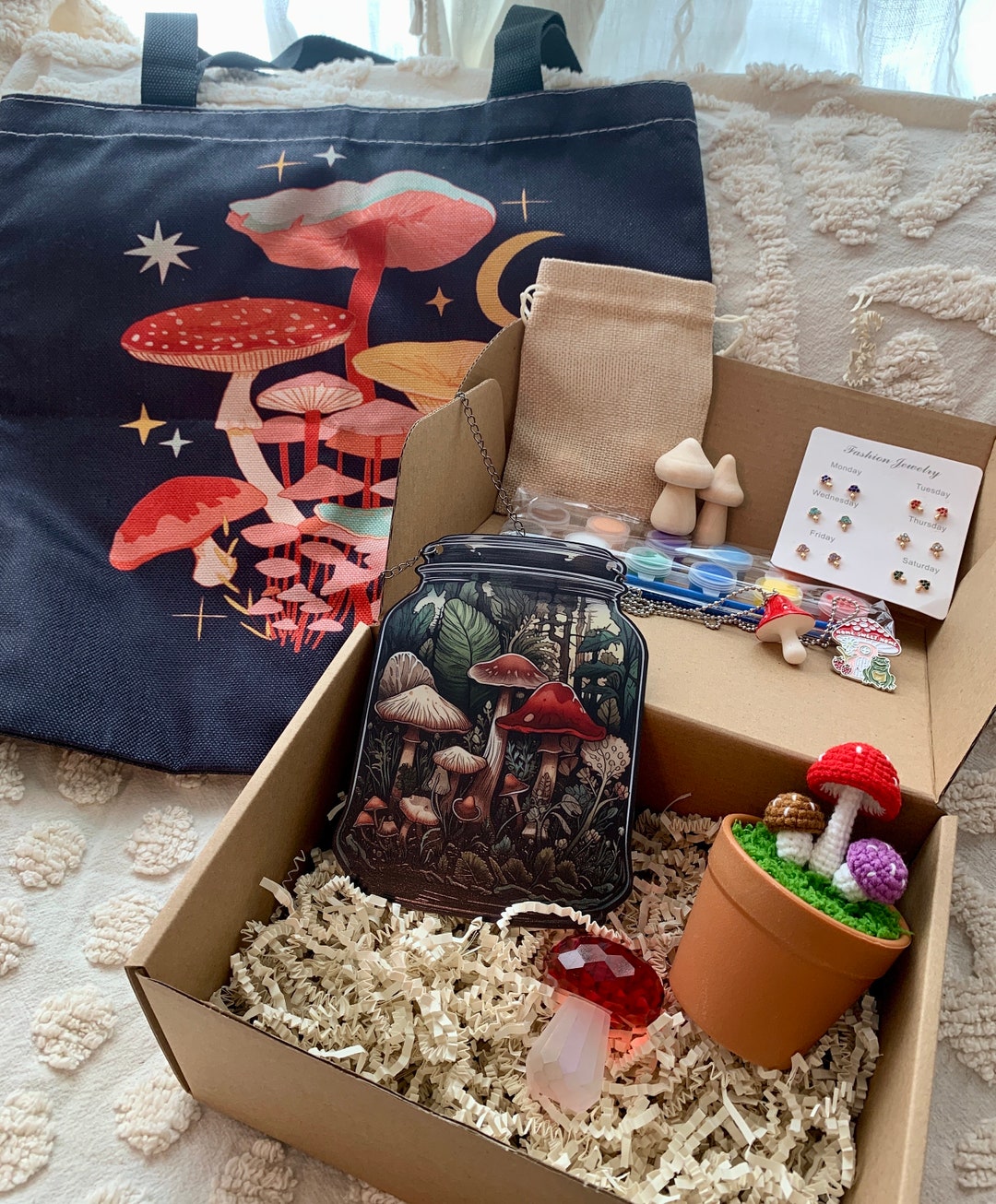 Mushroom Magic Gift Box. a Whimsical Collection of Mushroom-themed ...