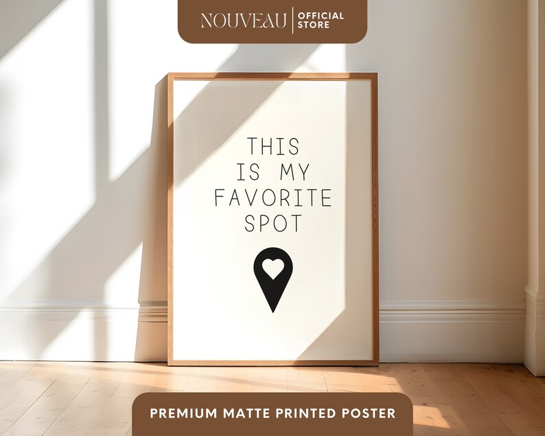 This is My Favorite Spot Quote Typographic Wall Art Print Minimalist ...