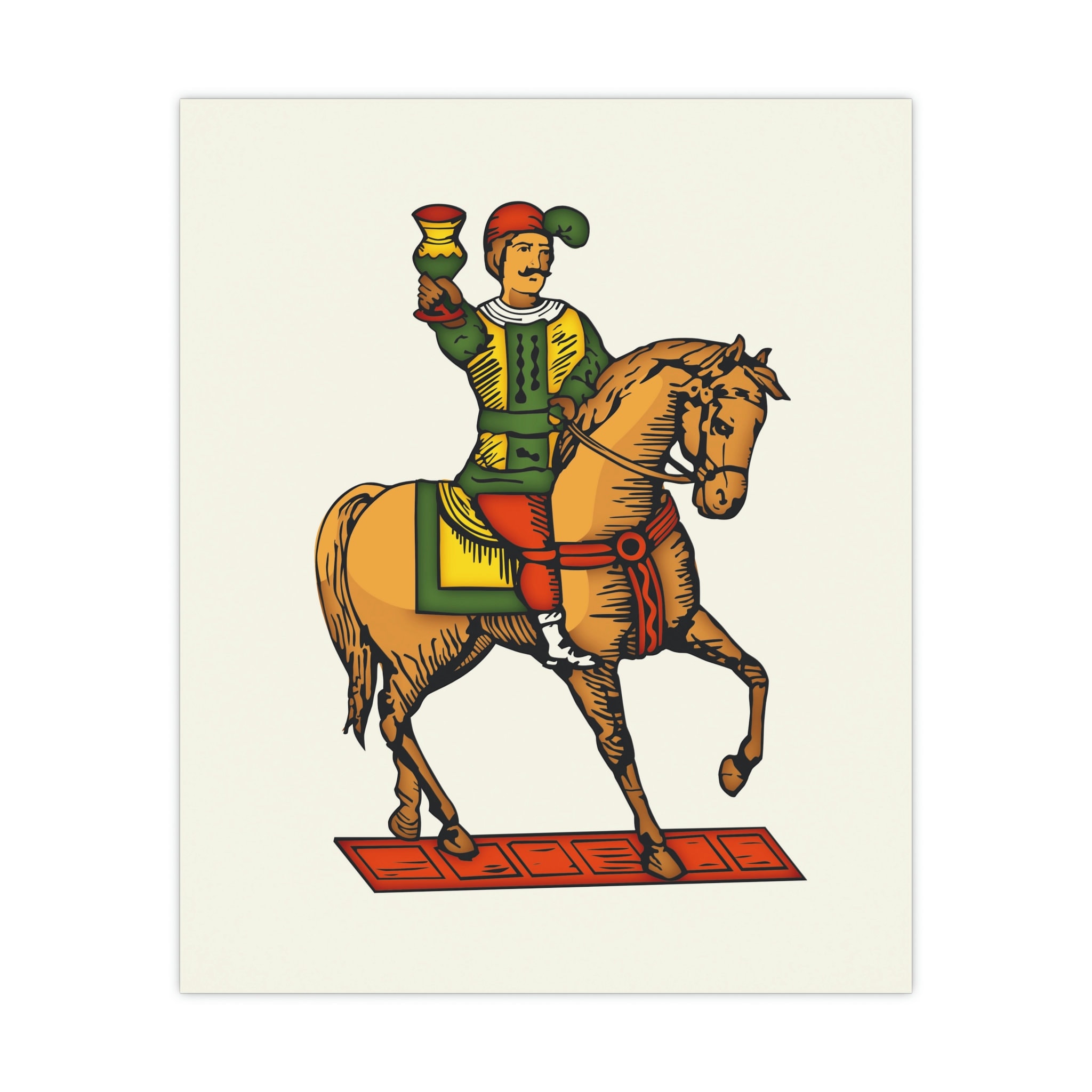 Nove Di Coppe Carte Napoletane Full Wall Art Print - Etsy