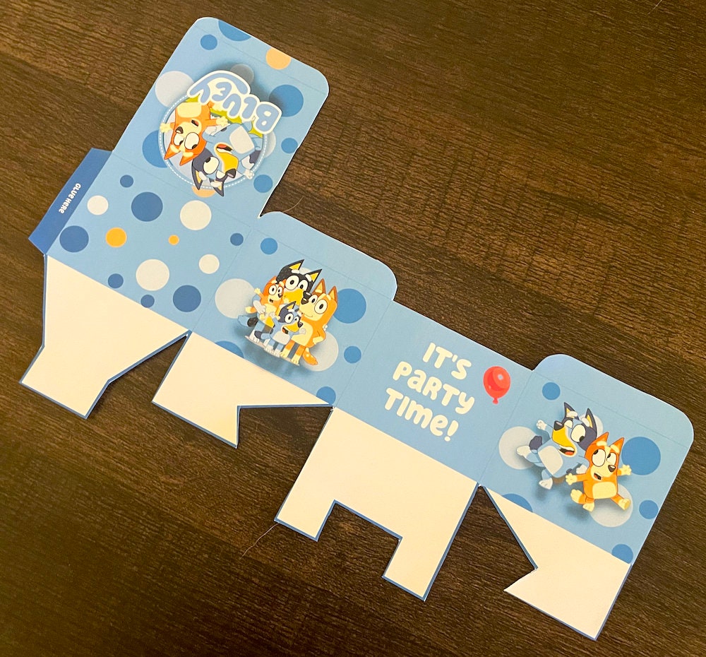 Bluey Printable DIY Party Favor Treat Boxes for Blue Heeler - Etsy Canada