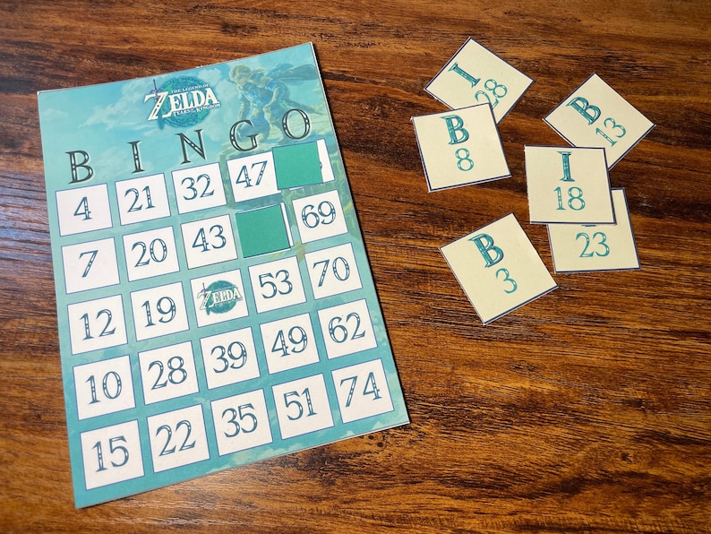 Zelda Tears of the Kingdom Video Game Printable Bingo Kit for Zelda ...