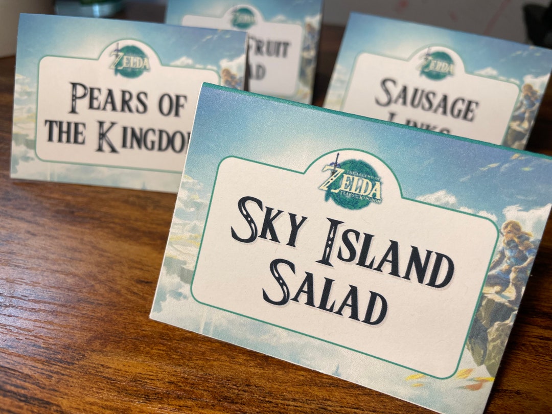 Editable Zelda Tears of the Kingdom Food Tent Snack Labels or Name ...