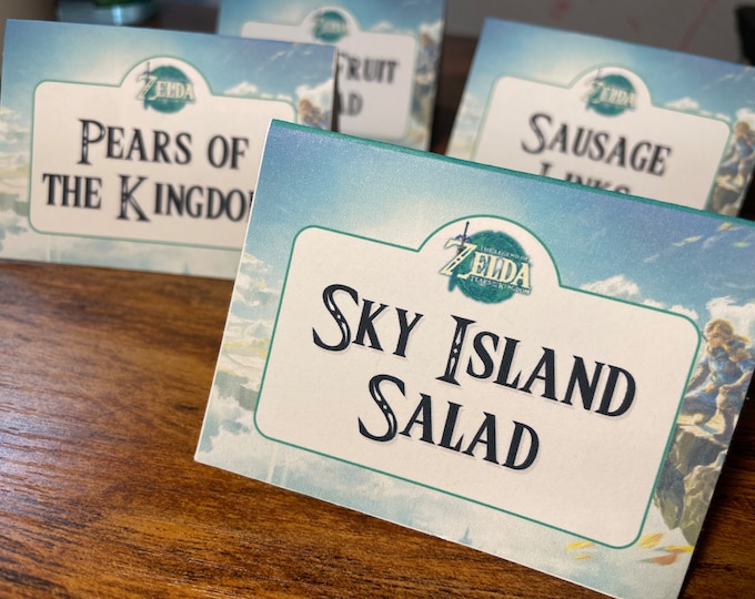 Editable Zelda Tears of the Kingdom Food Tent Snack Labels or Name ...