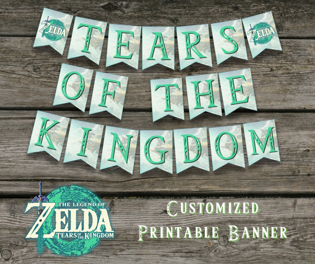 Zelda Tears of the Kingdom Birthday Party Banner - Personalized ...