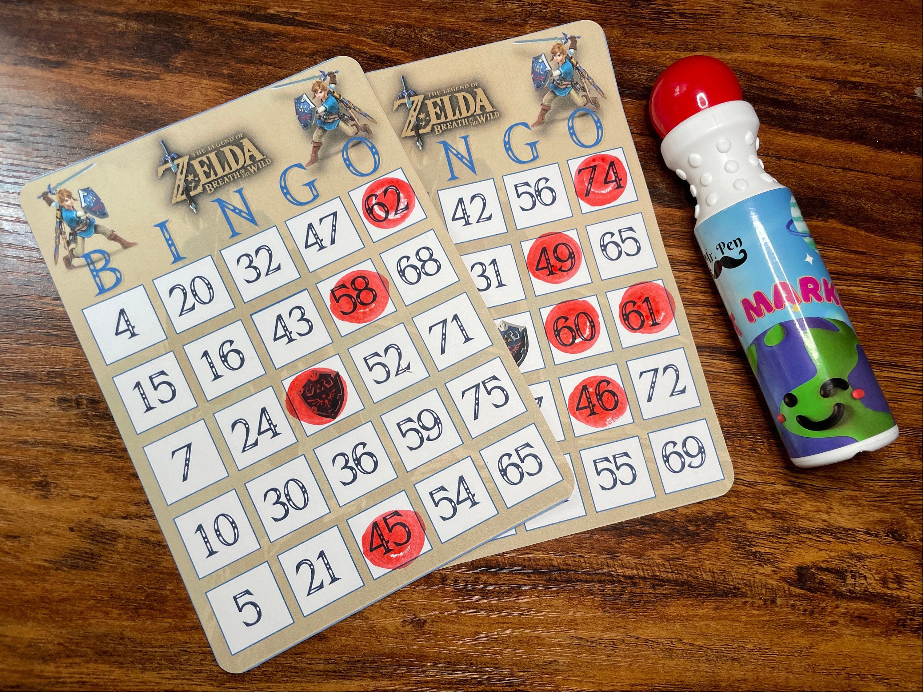 Zelda Breath of the Wild Video Game Printable Bingo Kit for Zelda Botw ...