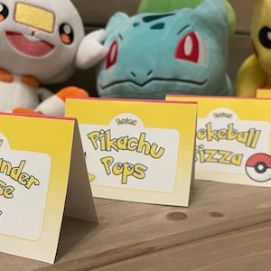 Editable Pokemon Pikachu Printable Food Tent Snack Labels for Pokemon ...