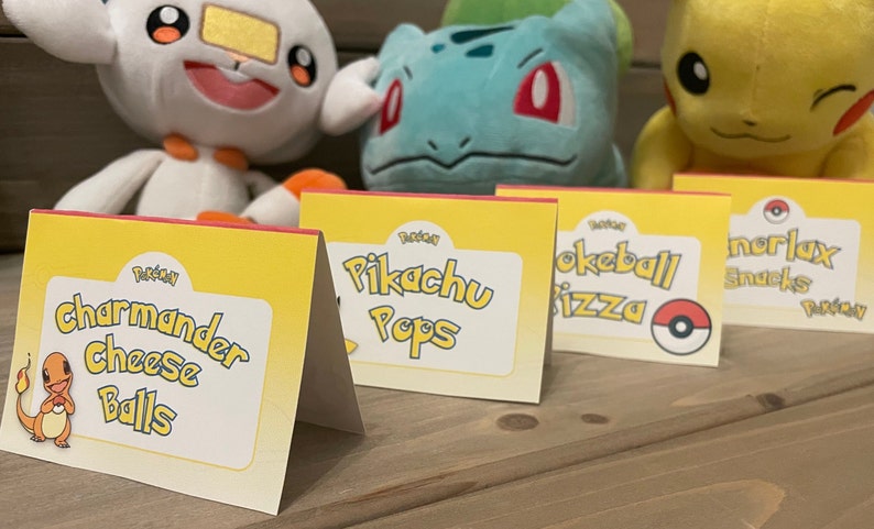 Editable Pokemon Pikachu Printable Food Tent Snack Labels for Pokemon ...