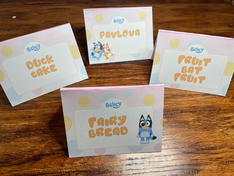 Editable Bluey Food Tent Snack Labels for Pink Bluey Birthday - Etsy ...