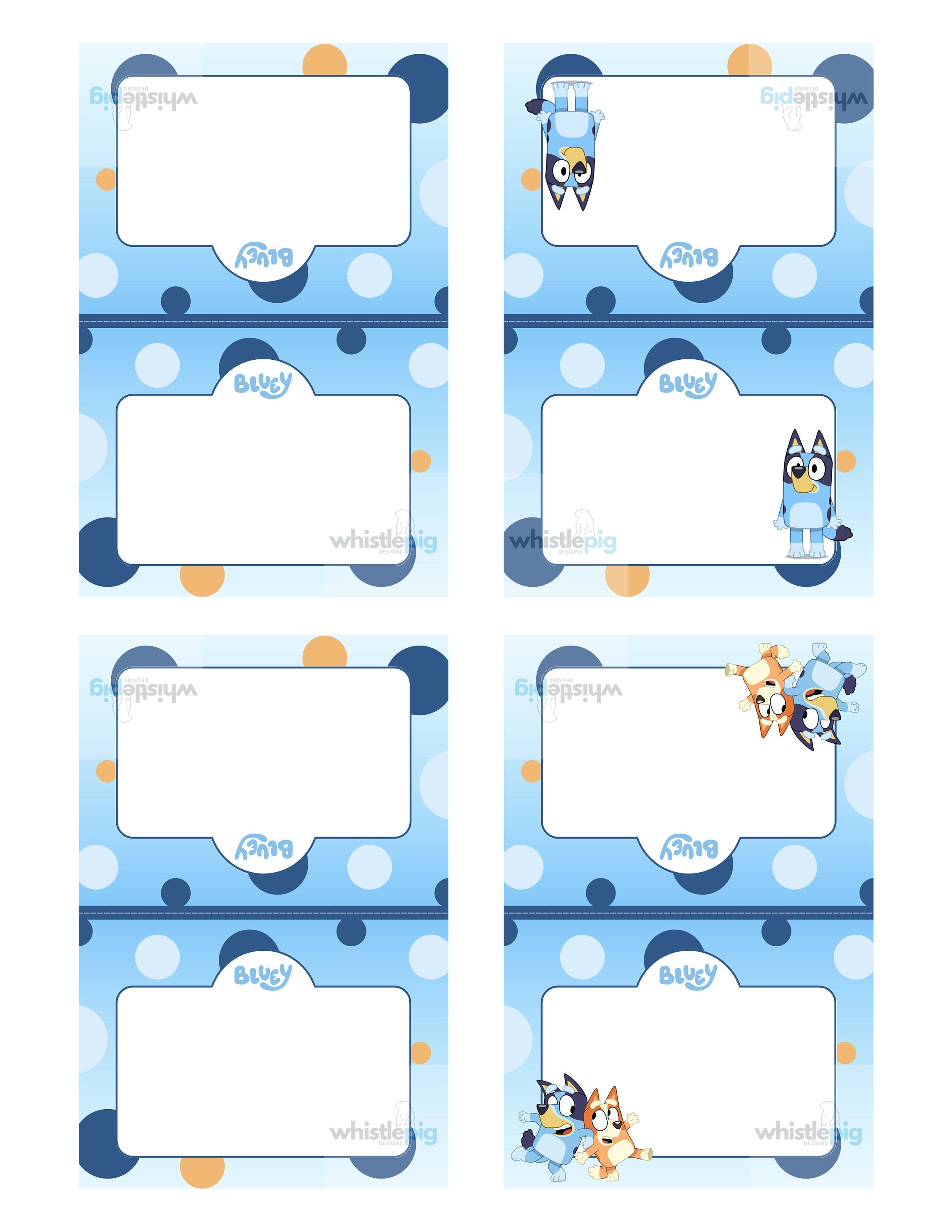 Complete Printable Editable Bluey Birthday Party Decoration and Game ...