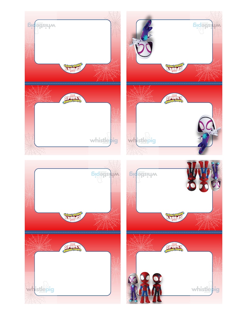 Spidey and His Amazing Friends Printable Food Tent Snack Labels for ...