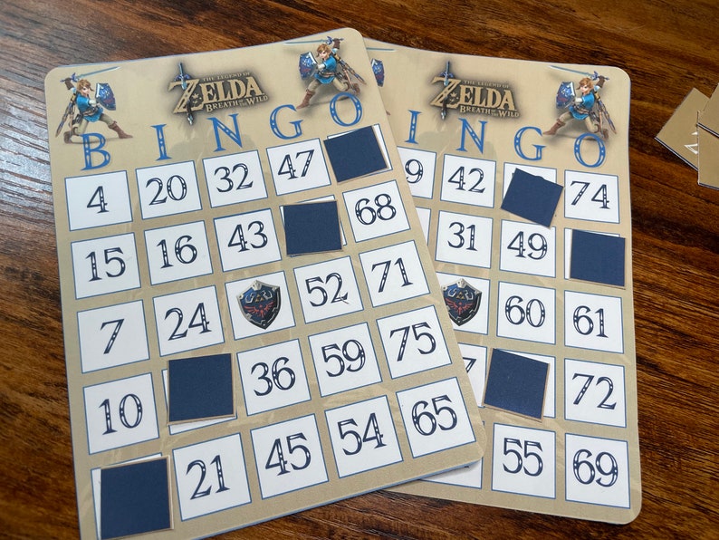 Zelda Breath of the Wild Video Game Printable Bingo Kit for Zelda Botw ...