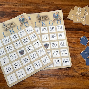 Zelda Breath of the Wild Video Game Printable Bingo Kit for Zelda Botw ...
