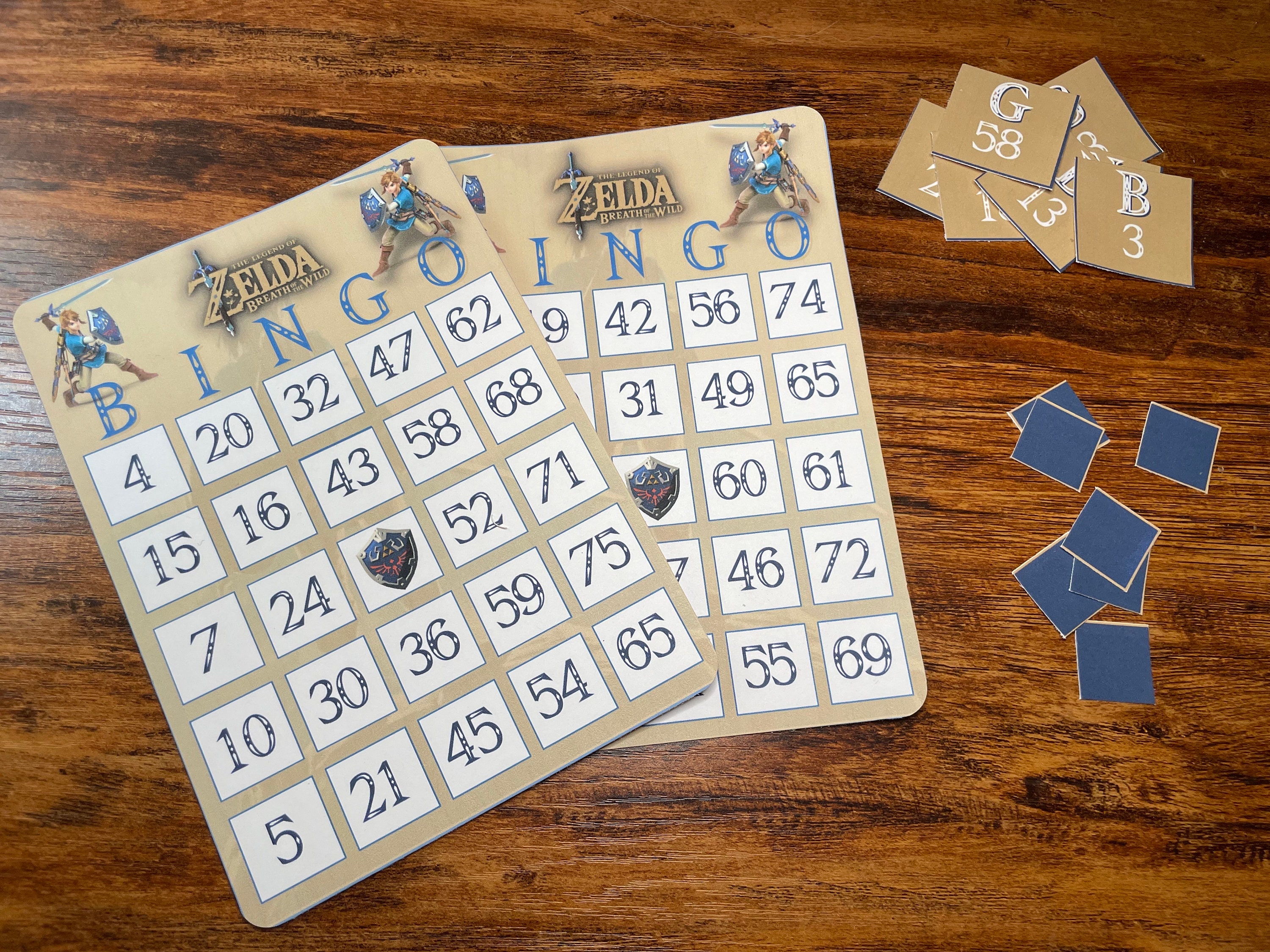 Zelda Breath of the Wild Video Game Printable Bingo Kit for Zelda Botw ...