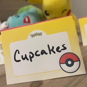 Editable Pokemon Pikachu Printable Food Tent Snack Labels for Pokemon ...