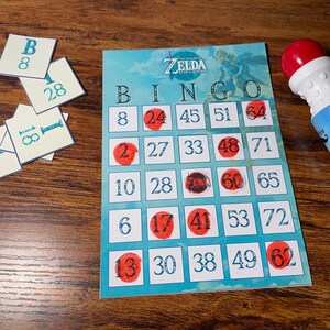 Zelda Tears of the Kingdom Video Game Printable Bingo Kit for Zelda ...