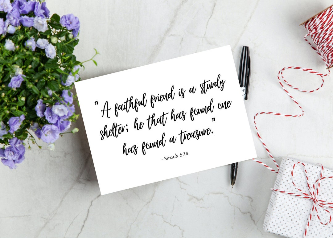A Faithful Friend, Printable Card Art, Inspirational Scripture Quote ...