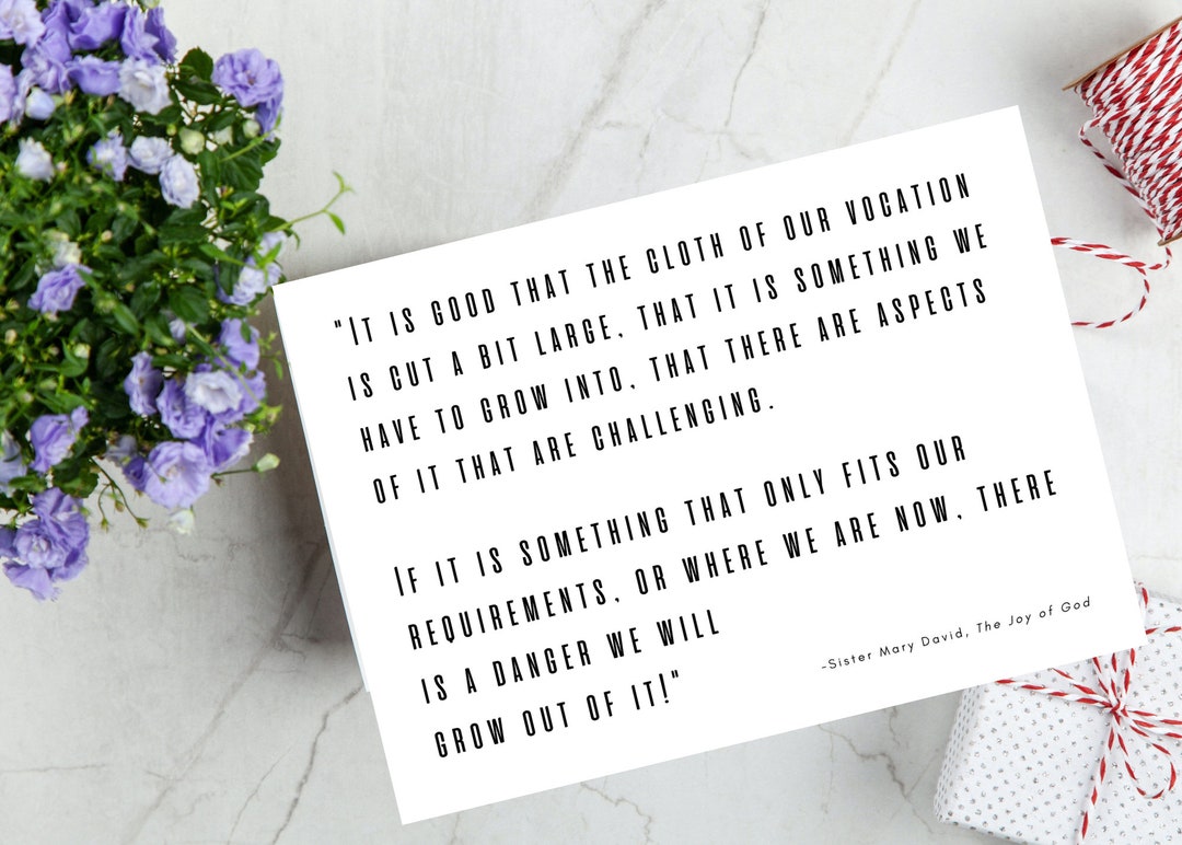 The Cloth of Our Vocations, Printable Card Art, Inspirational Quote ...