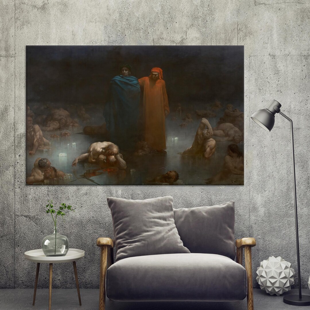 Dante and Virgil Glass, Reproduction Glass Decor, Dante Wall Hanging ...