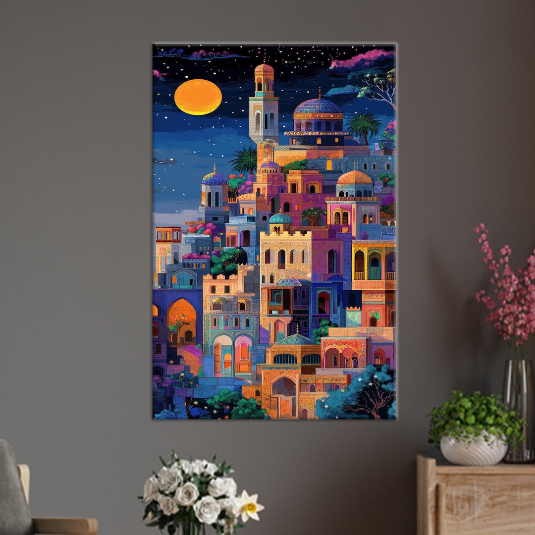 Iranian Art, Abstract Iranian Landscape, Modern Landscape, Office Wall ...
