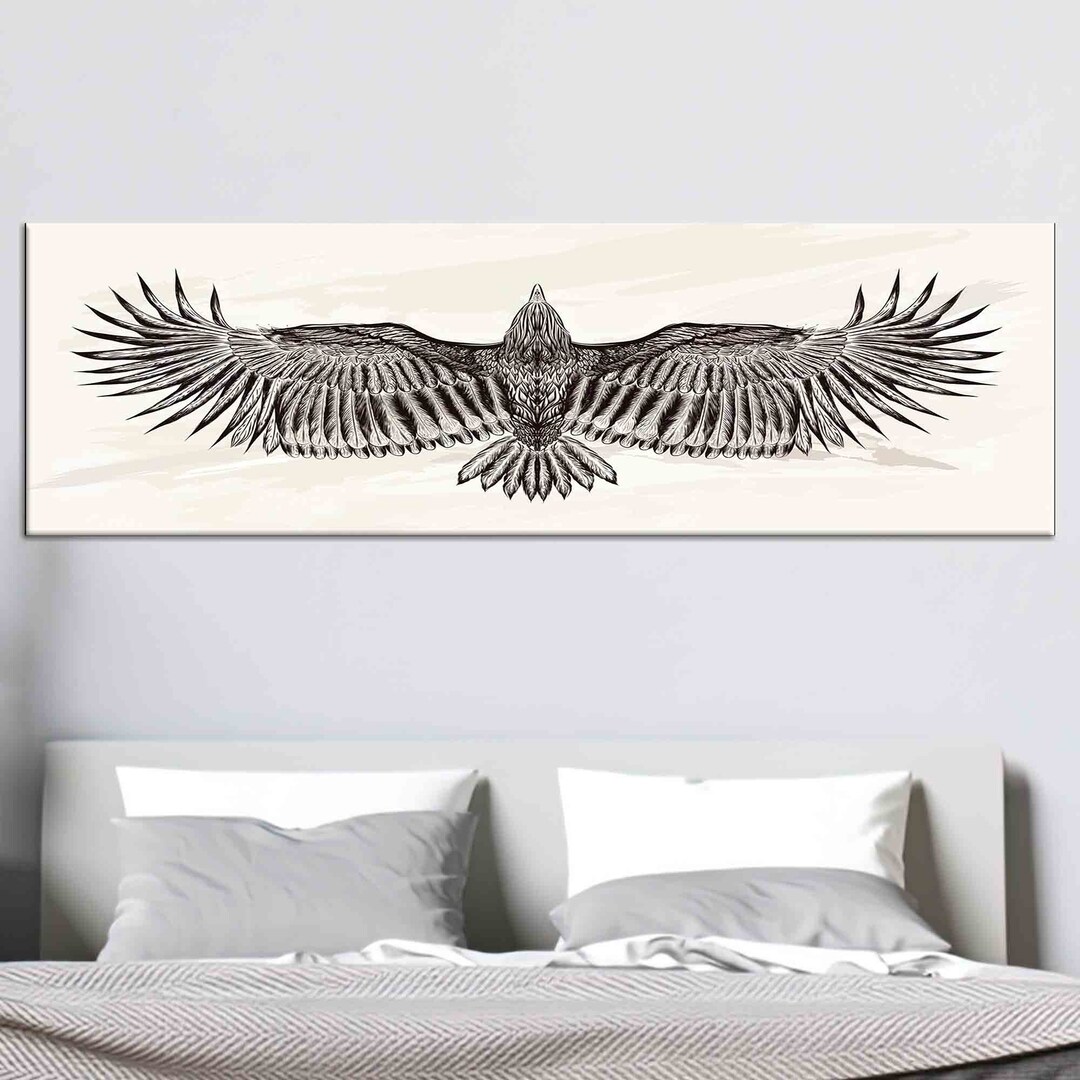Condor Flying Printed, Condor Drawing Canvas Art, Animal Glass Art Wall ...