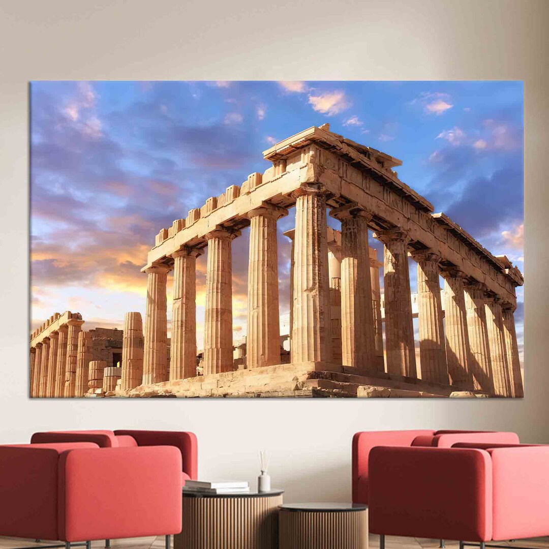 UNESCO Wall Art, Parthenon Canvas Print, Ancient Greek Temple Wall Art ...
