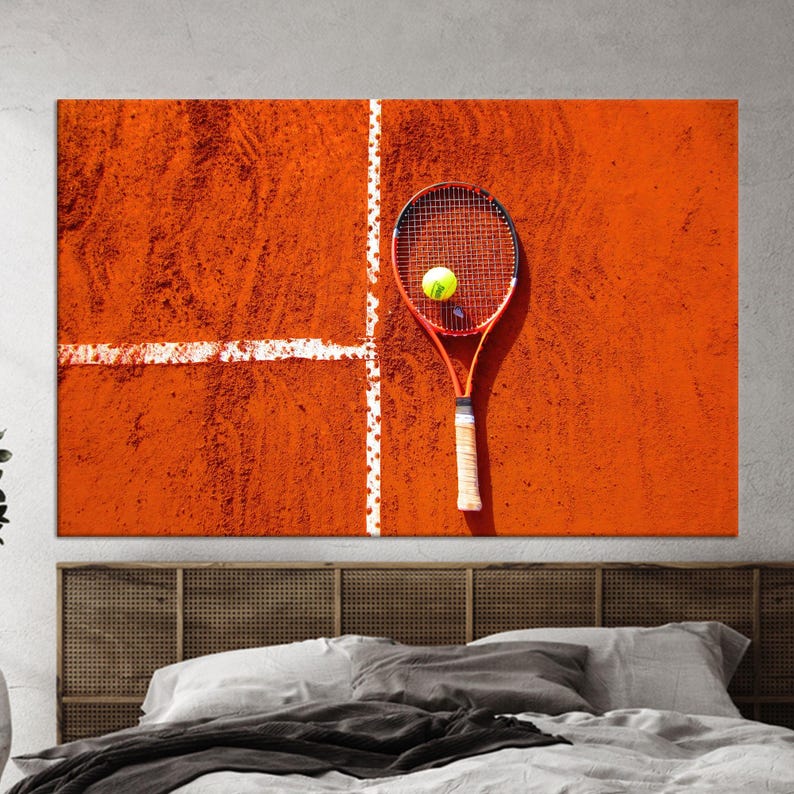 Personalized Tennis Art: Motivational Tempered Glass Print for Players ...