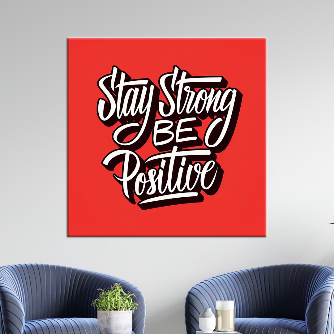 Glass Wall Decor, Positive Quote Art, Motivational Canvas ...