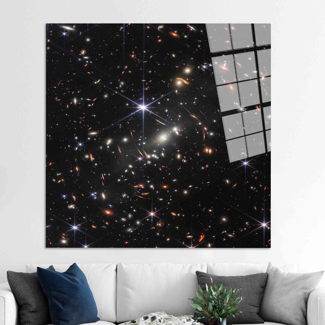James Webb Telescope Art: NASA Deep Field Canvas or Glass Print - Etsy