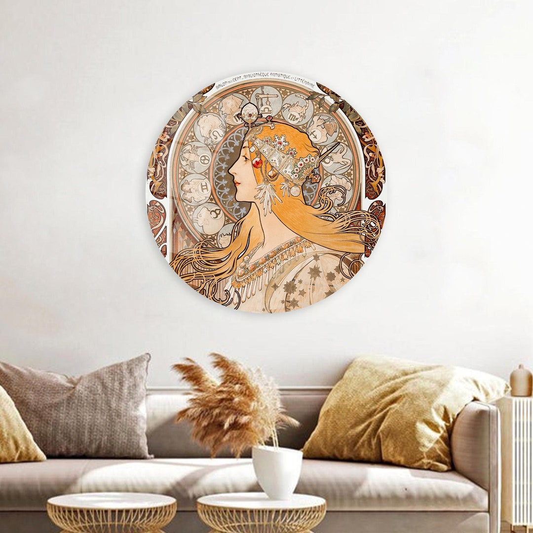 Alphonse Mucha Art Nouveau Print: Zodiac Woman, Bedroom Wall Decor - Etsy