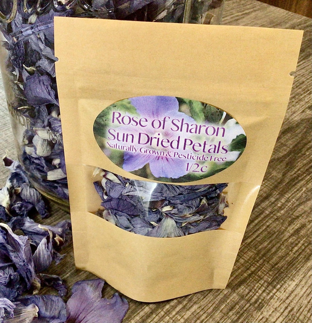 Sun Dried Rose of Sharon Petals: Natural Herb for Tea & Crafts (1/2 Cup ...