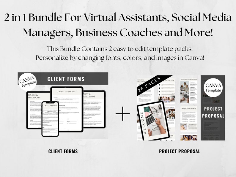 Project Proposal Template, Client Forms Template, Virtual Assistant ...