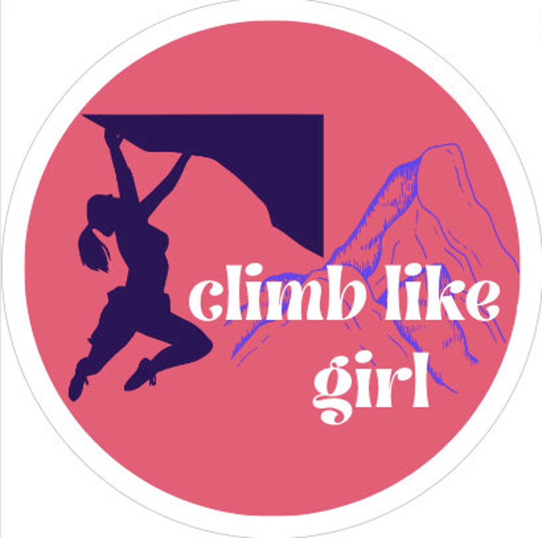 Climb Like a Girl Sticker Template - Etsy