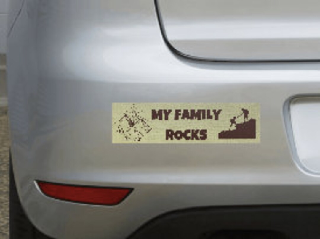 My Family Rocks Bumper Sticker Template - Etsy