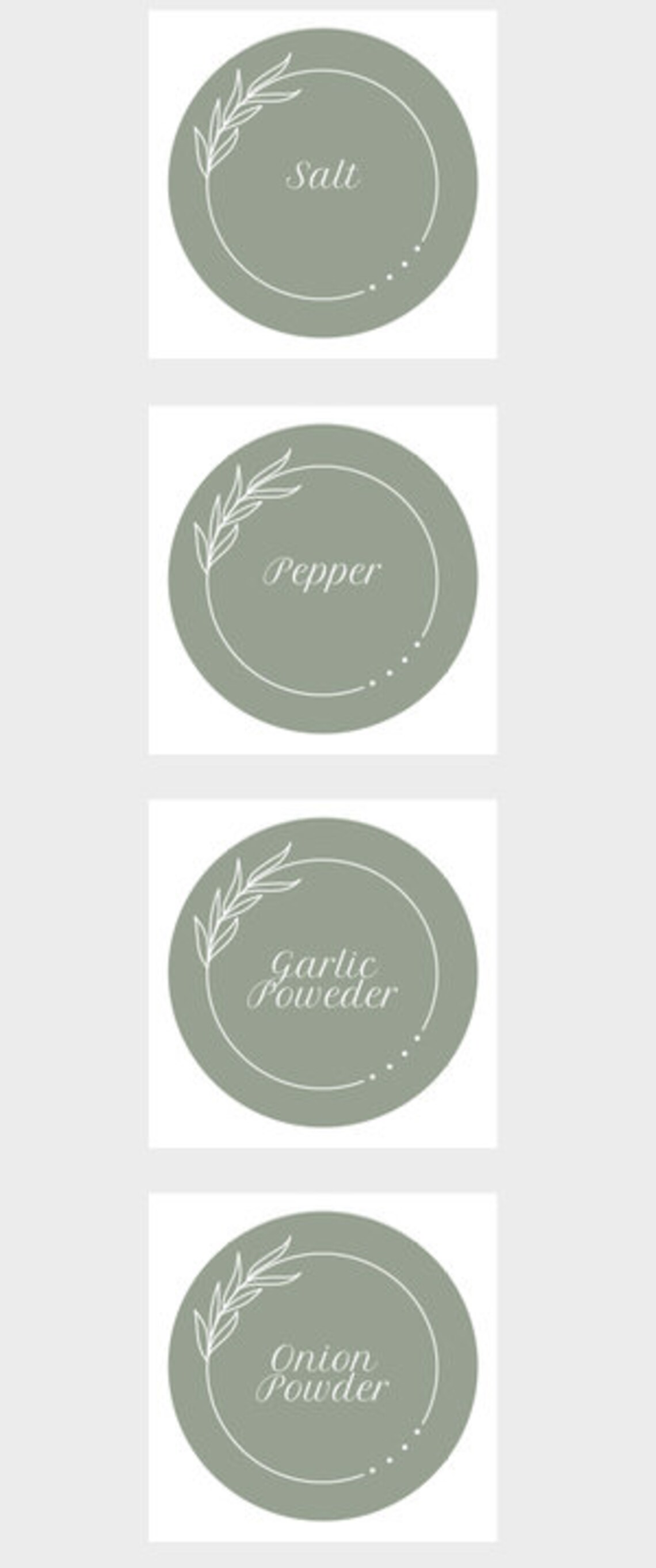 Spice Label Template - Etsy
