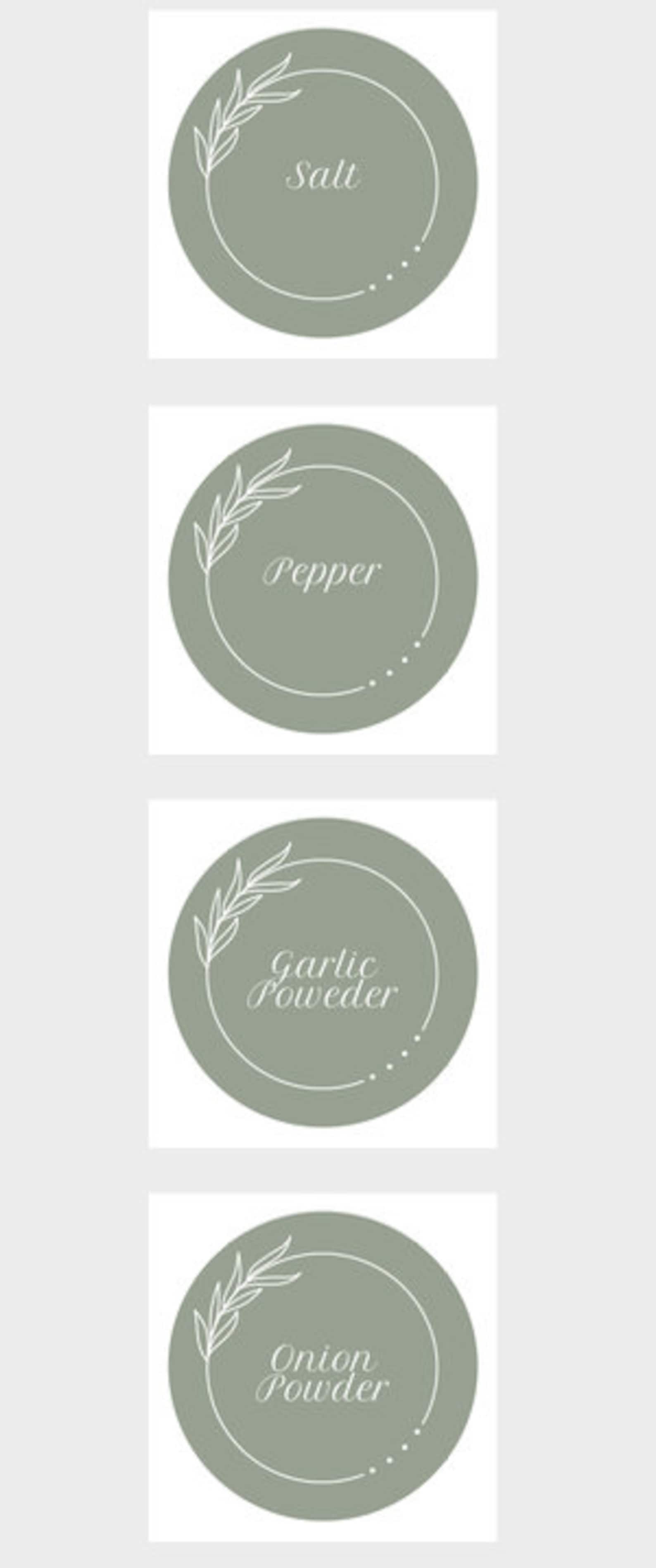 Spice Label Template - Etsy