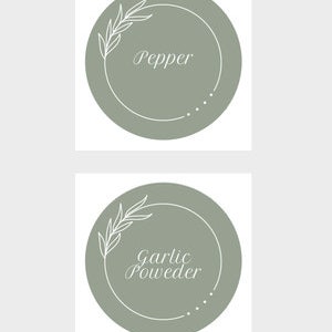 Spice Label Template - Etsy