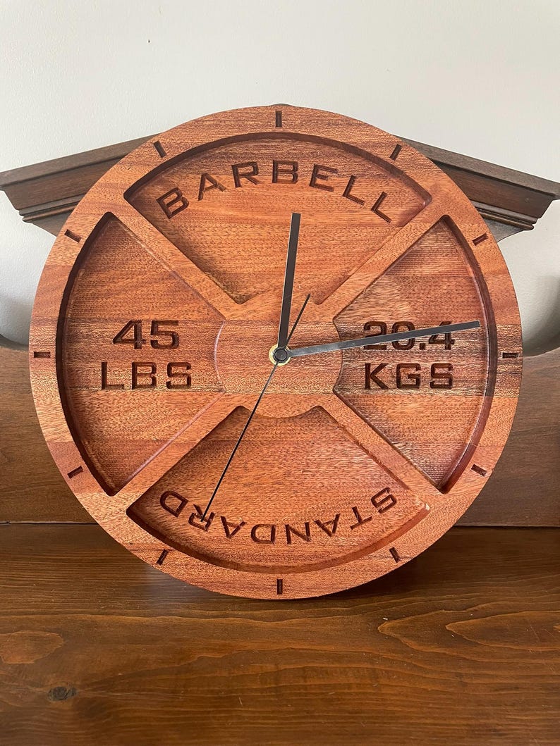 Weight Lifting Plate Clock - Wall or Desk - Etsy