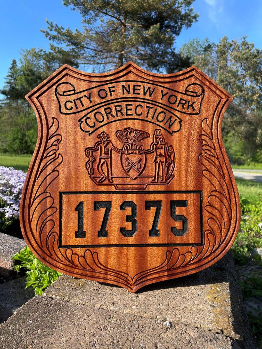 NYC Department of Corrections Badge Plaque - Etsy