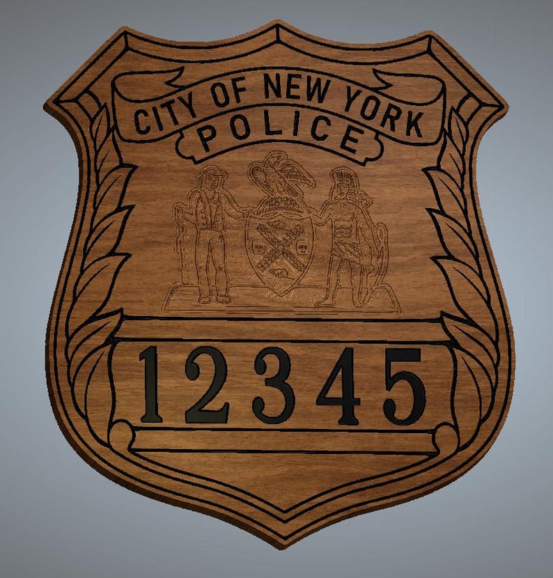 NYPD Officer Badge Plaque - Etsy