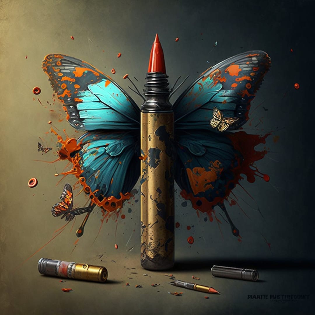 Butterfly & Bullets - Etsy