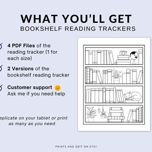 Bookshelf Reading Tracker Bookshelf Reading Log Printable Reading List ...