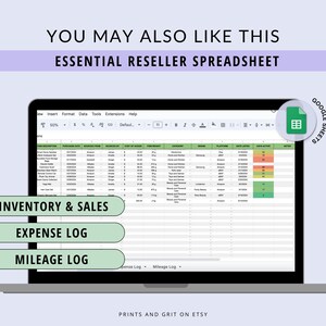 Reseller Listing Template Reseller Tracker Printable Reseller Inventory ...