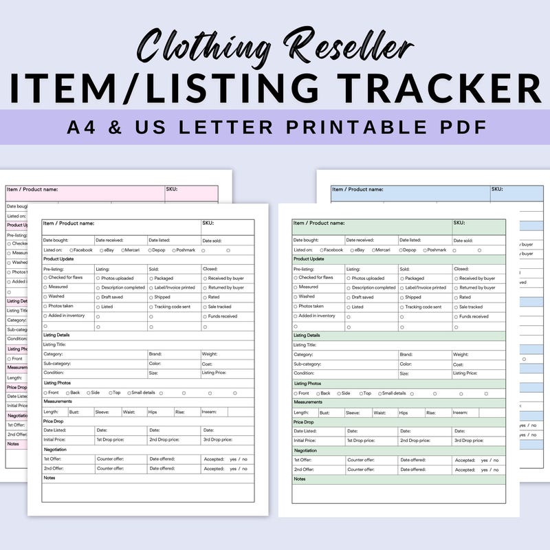 Reseller Planner - Etsy