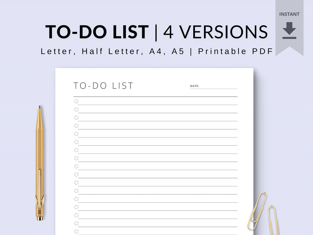 Task Tracker Printable Task Tracker Planner Printable to Do List PDF ...