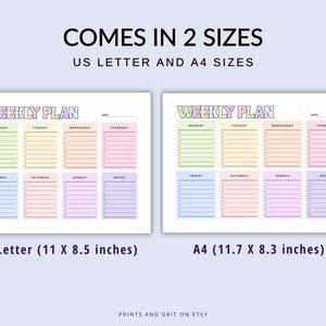 Landscape Weekly Planner Landscape Cute Weekly Planner Template Weekly ...