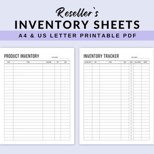 Reseller Printable Reseller Inventory Tracker Product Inventory Tracker ...