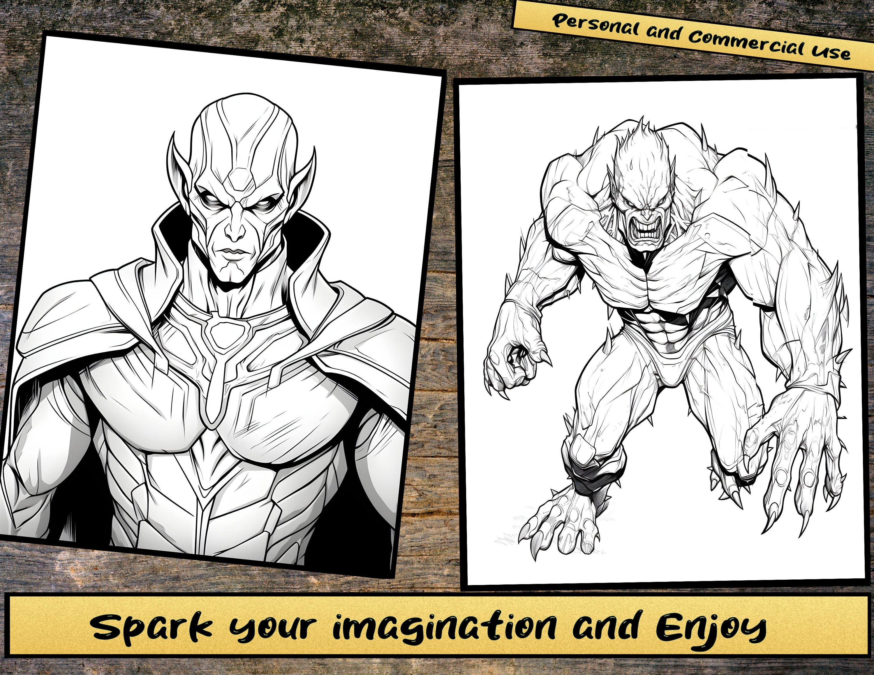 Marvel Villains Coloring Book, Superhero Pages (printable PDF) - Etsy