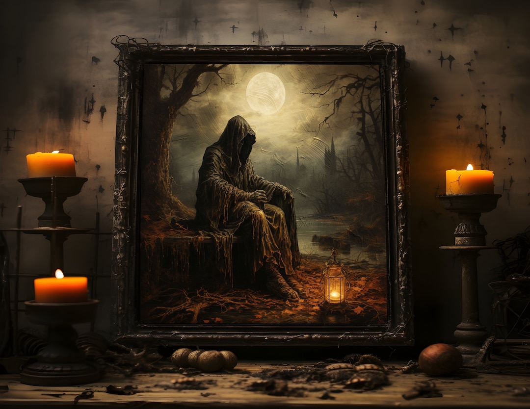 Halloween Print Art, Halloween Gothic Art Prints, Gothic Wall Art ...