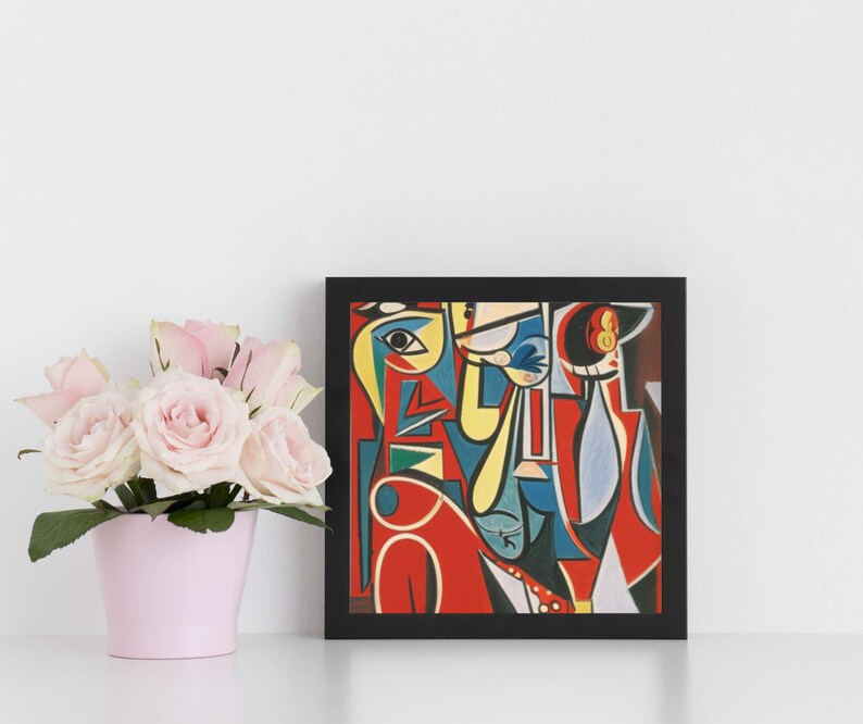Tryptic Wall Art, Picasso Style Art Prints, Picasso Wall Print, Mid ...