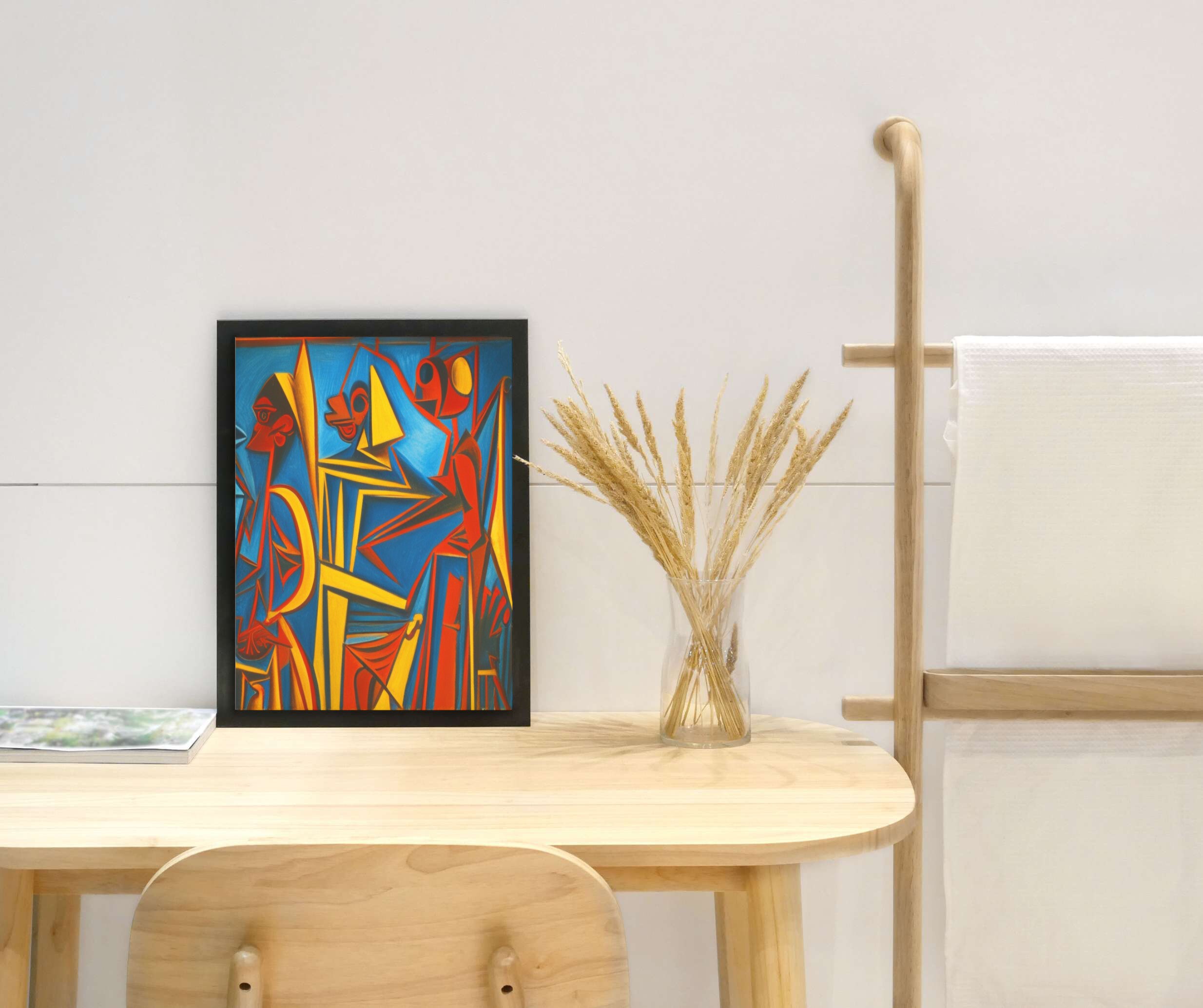 Tryptic Wall Art, Picasso Wall Art, Mid Century Art Print, Tryptic ...